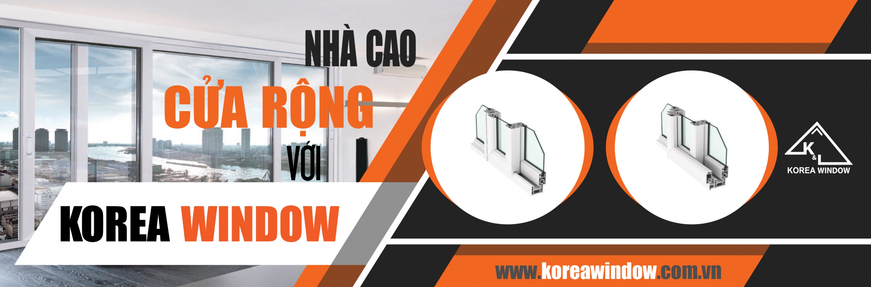 KOREA WINDOW sản xuất cửa nhựa lõi thép Hàn Quốc cao cấp